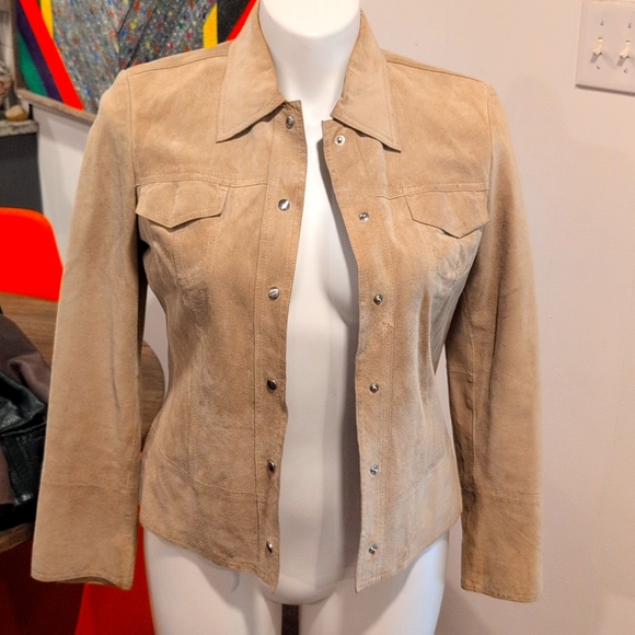Valerie Stevens | Jackets & Coats | Vintage Real Suede Leather Jacket ...